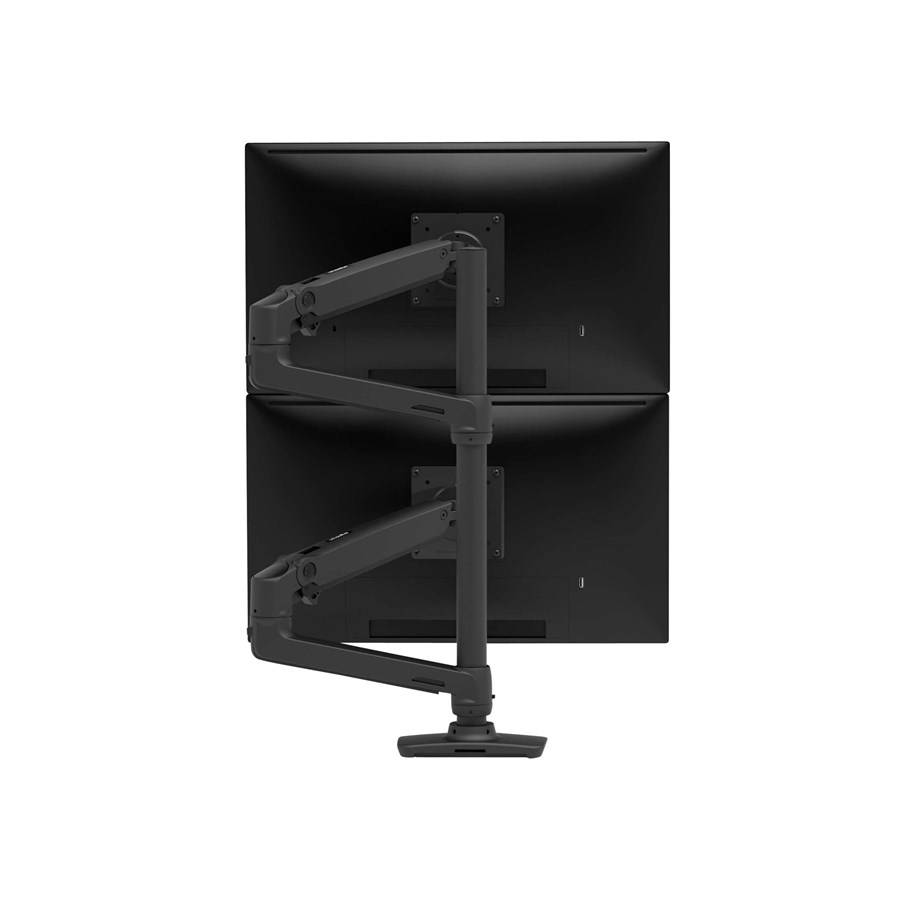 Ergotron LX Dual Stacking Arm Tall Pole (matte black) | På lager
