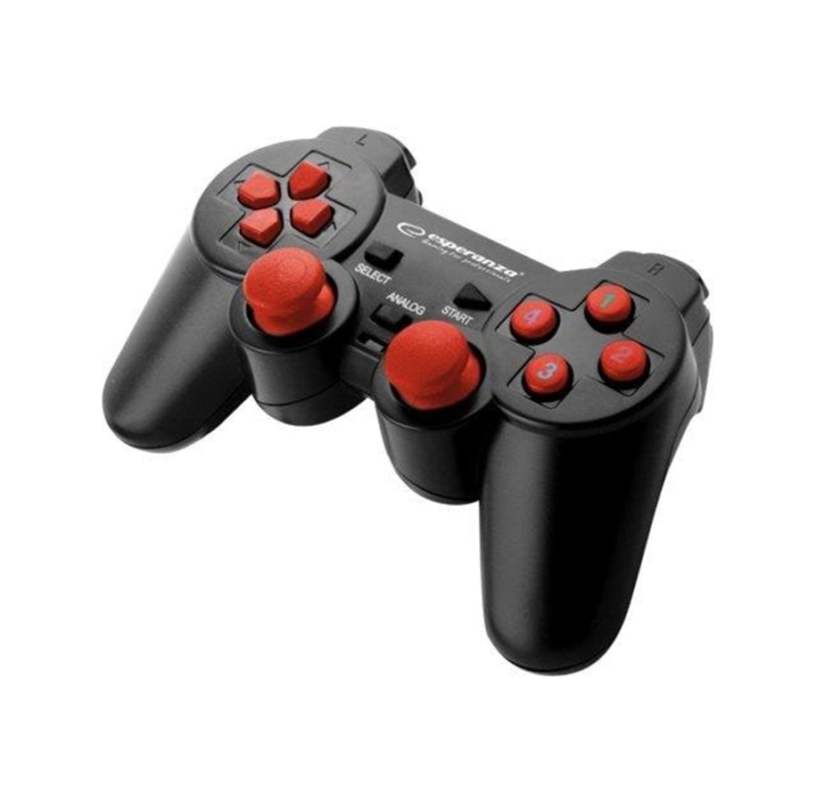 Esperanza Gamepad PC USB Warrior Black/Red - Wired Controller - PC *DEMO*
