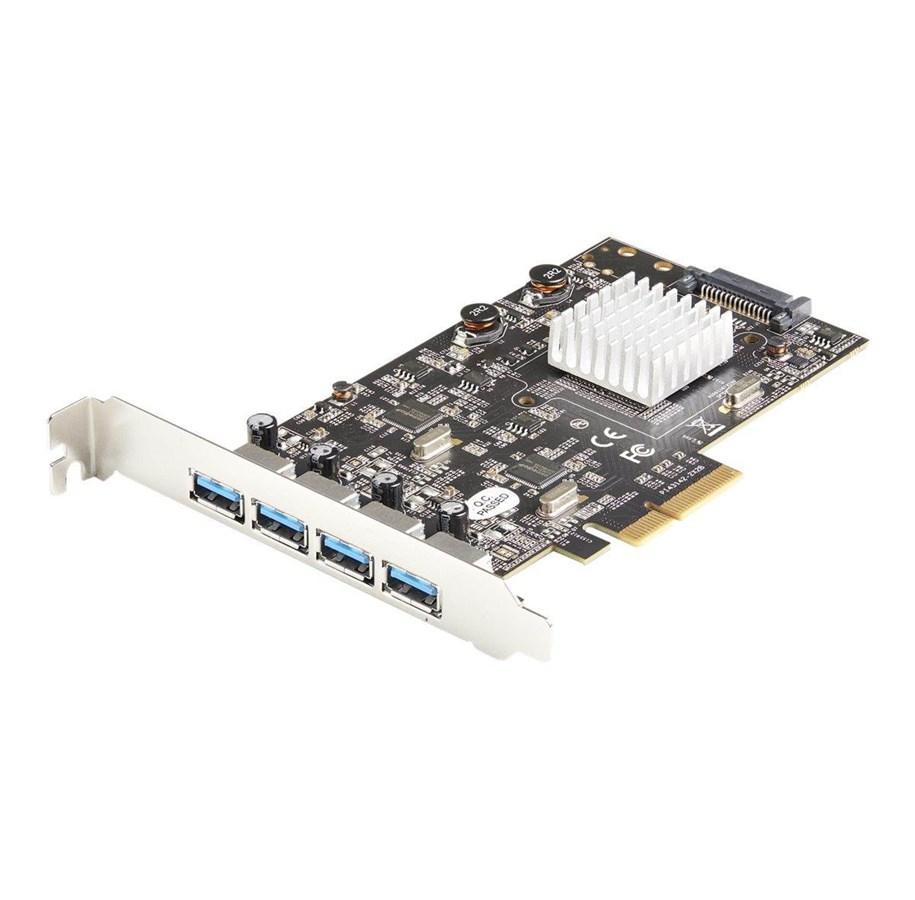 StarTech.com 4-Port USB PCIe Card - 10Gbps USB 3.1/3.2 Gen 2 Type-A PCI ...
