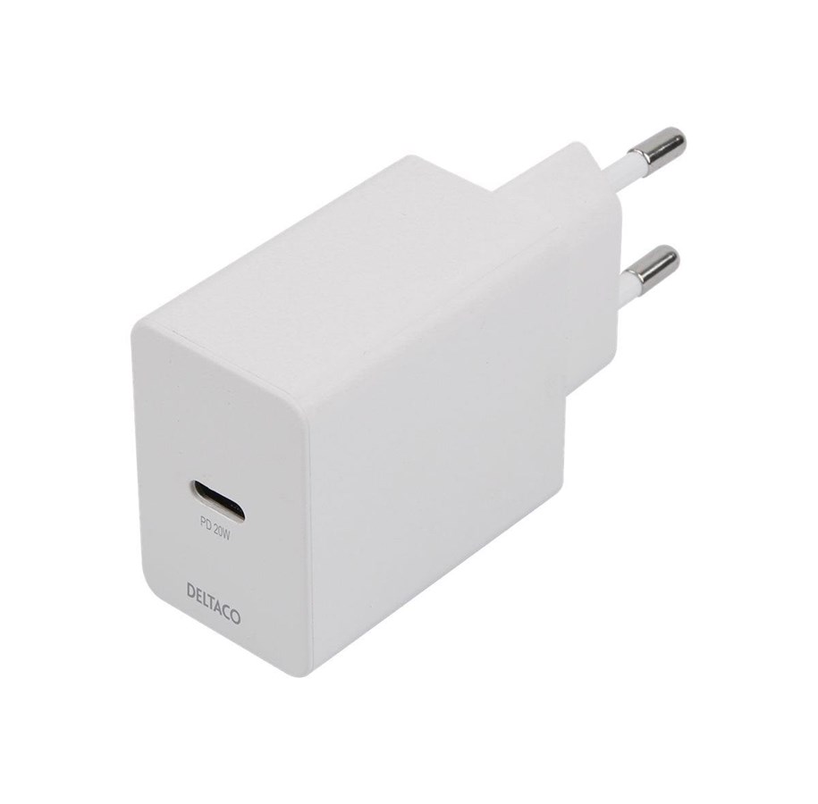 Deltaco USBC-AC146 power adapter - USB-C - 20 Watt | På lager | Billig