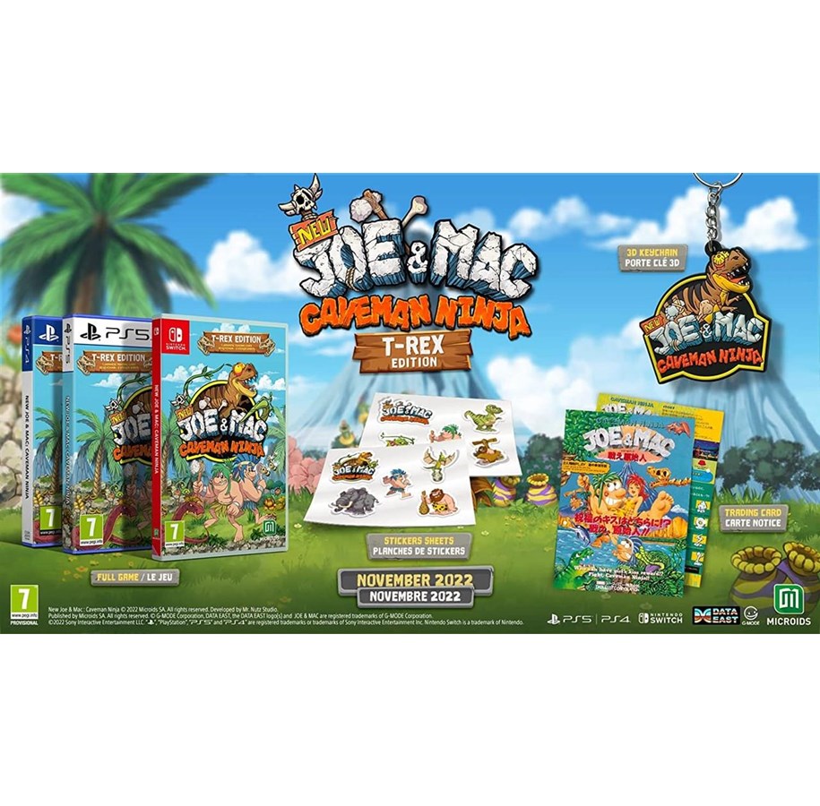 New Joe & Mac: Caveman Ninja - T-Rex Edition - Sony PlayStation 5 ...