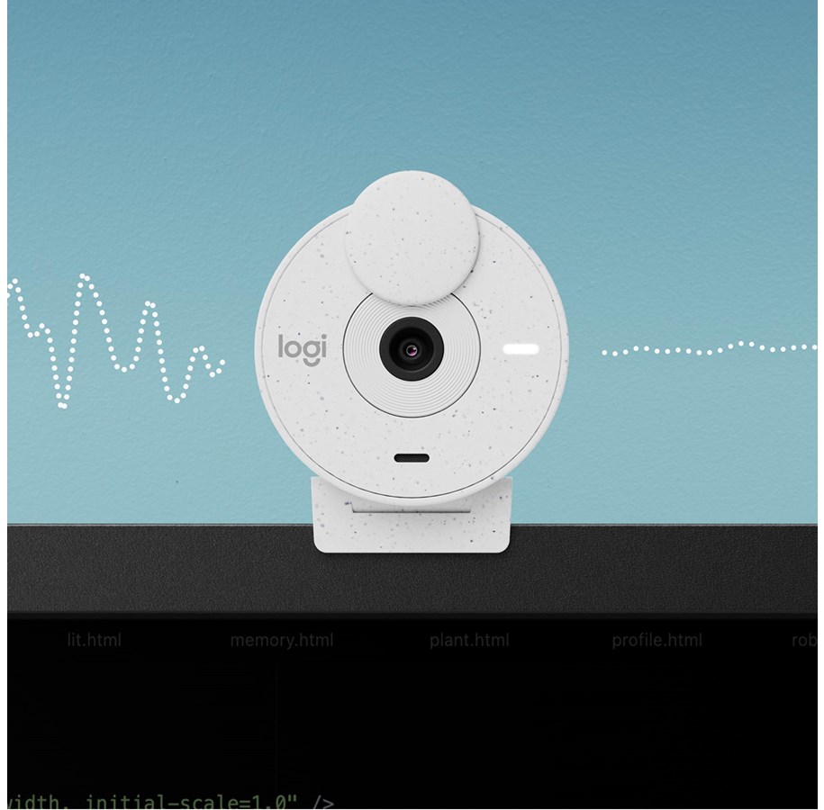 Logitech Brio 300 Full HD webcam - Off-White | Billig