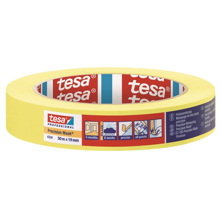 tesa Precision Mask Masking Tape 50m x 19mm Yellow | Billig