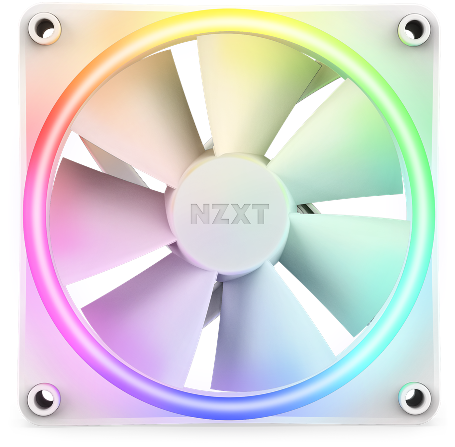 NZXT F120 RGB DUO 3-pack & RGB Controller - White - Kabinet køler ...