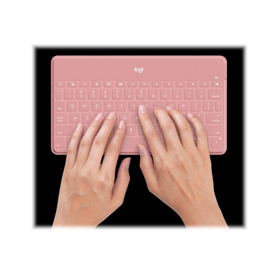 Logitech Keys-To-Go - keyboard - QWERTY - US International - blush ...