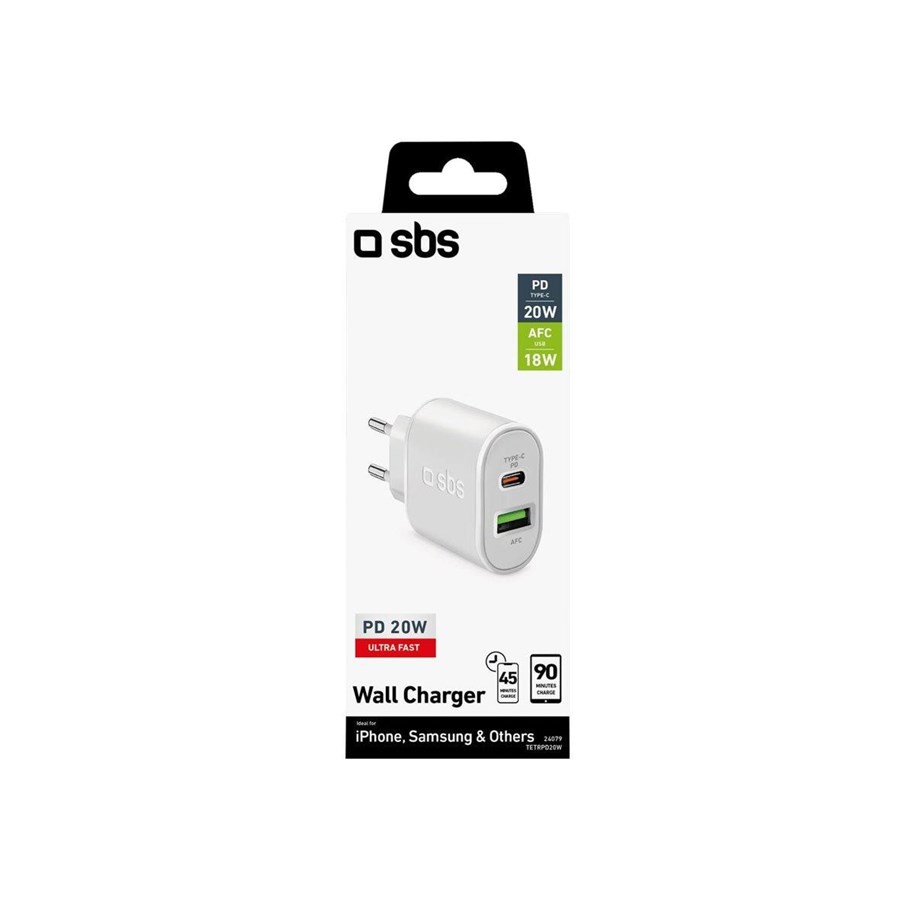 SBS power adapter - USB USB-C - 20 Watt | Billig