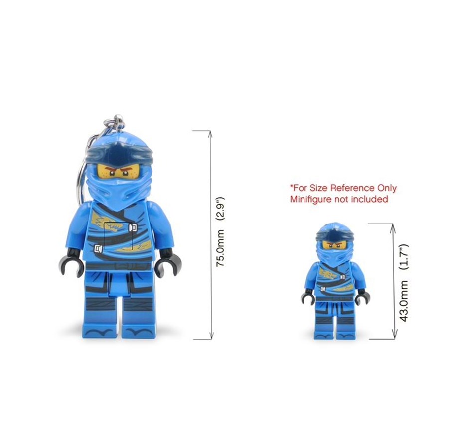 Euromic Lego ninjago Jay nøglering med LED lys | Billig