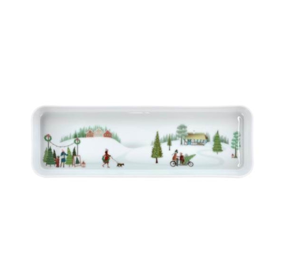 Pillivuyt Dish rectangular Winter 36 x 12 cm White Ovenproof porcelain