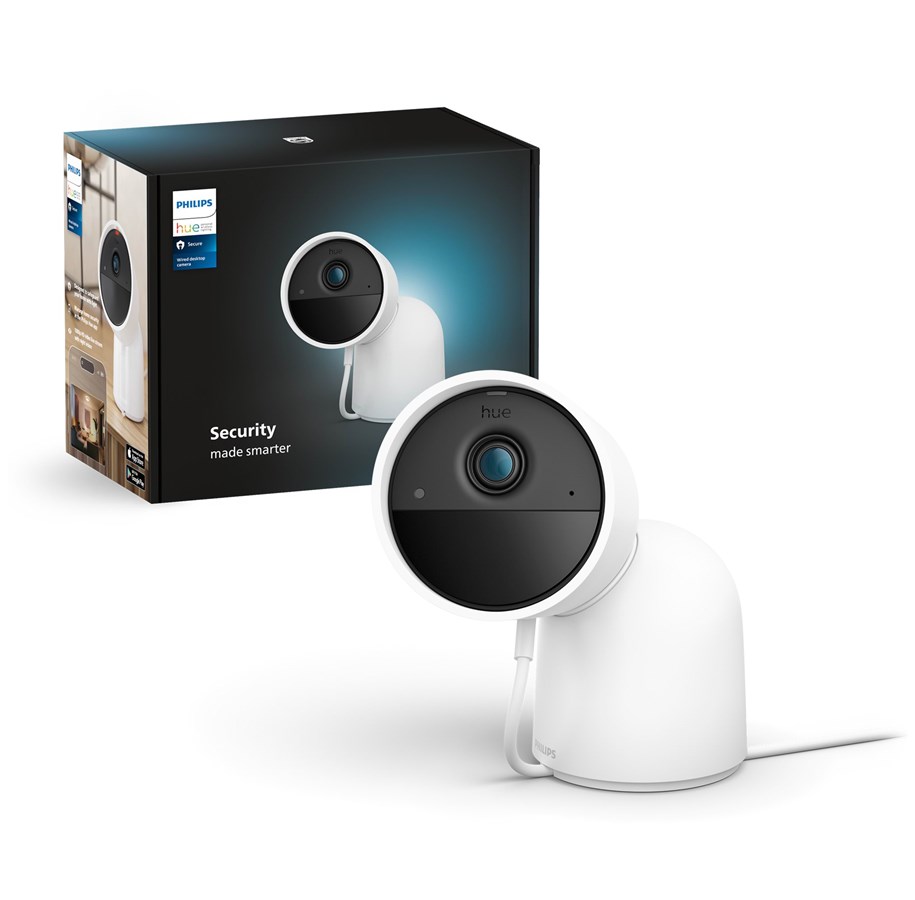 Philips Hue Secure Camera Wired Desktop White | På lager | Billig