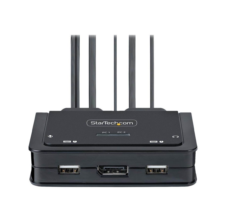 StarTech.com 2-Port USB-C Cable KVM Switch 4K 60Hz DisplayPort Output ...