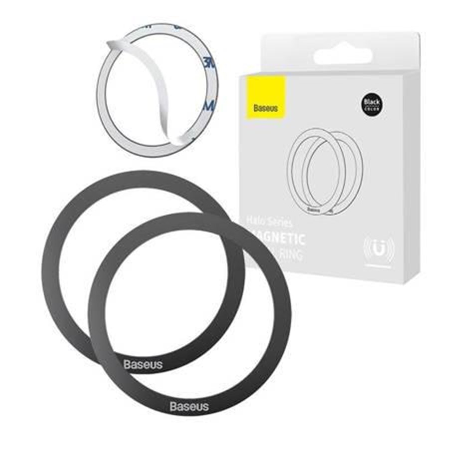 Baseus Halo Magnetic Ring for phones MagSafe (black) | På lager
