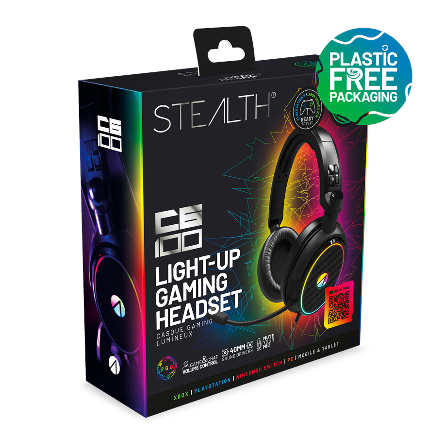 STEALTH C6-100 Light Up Gaming Headset (Multi Format) Black | Billig