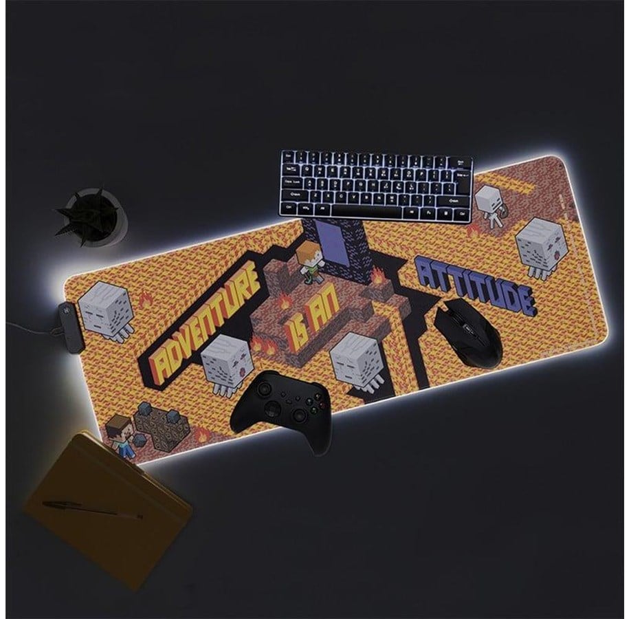 Paladone Minecraft Light Up Desk Mat 30 x 80 cm | Billig