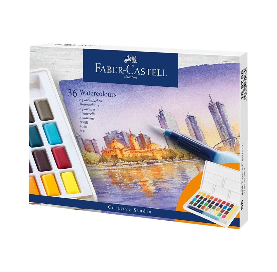Faber-Castell Creative Studio - paint set - 36-piece - watercolour - 36 ...