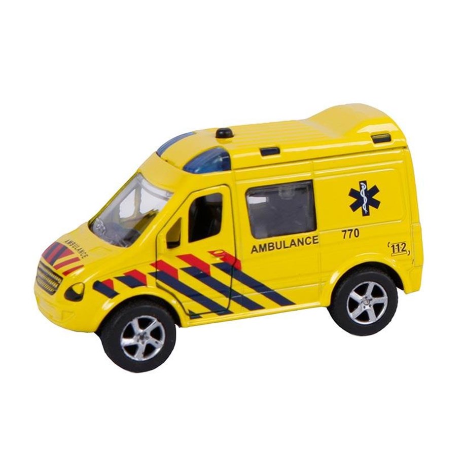 2-Play Traffic Die-cast Pull Back Ambulance NL Light and Sound