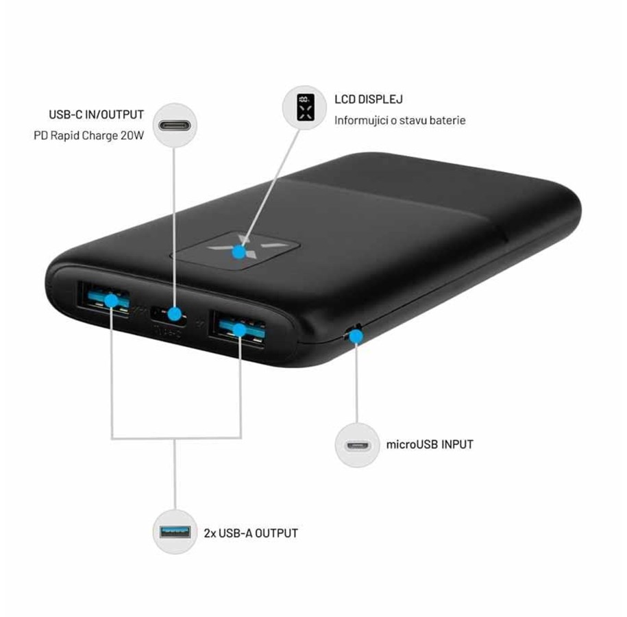 FIXED Zen USB-C PD 20W Power Bank 10.000 mAh Sort Powerbank - 10000 mAh