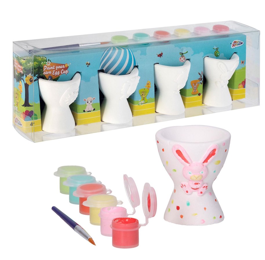Grafix Paint your own Egg Cups 4 pcs. | Billig