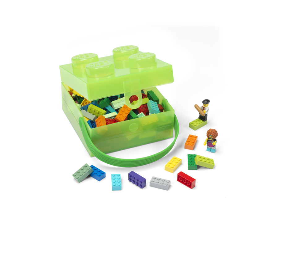 LEGO Box W. Handle Translucent Green | Billig