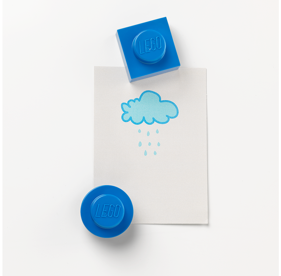 LEGO MAGNET SET ROUND AND SQUARE - BLUE | På lager | Billig