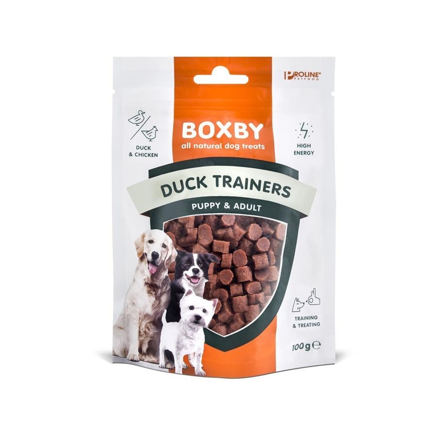 BOXBY Dog Treats Duck Trainers 100g | På lager | Billig