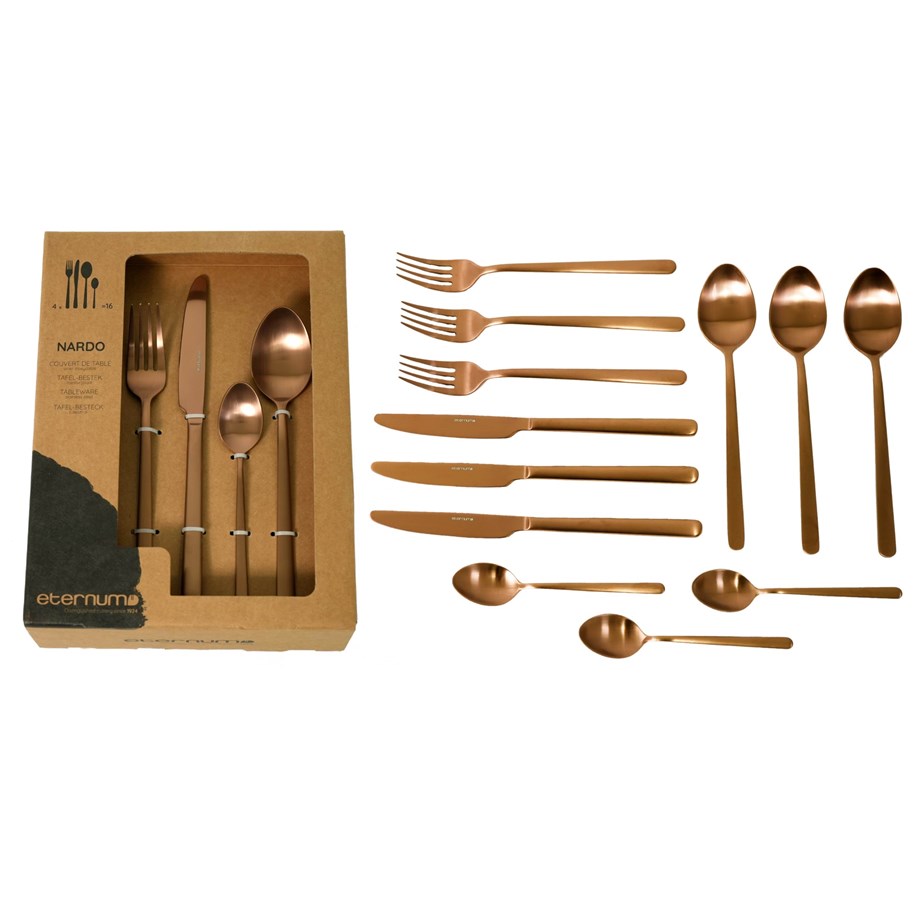 Eternum Nardo cutlery set Copper 16 Pieces | Billig