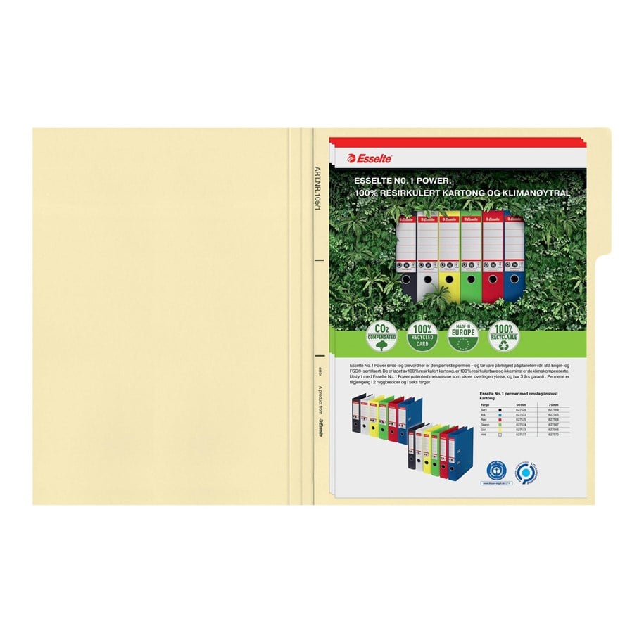Esselte - file folder - for A4 - tabbed - yellow | Billig