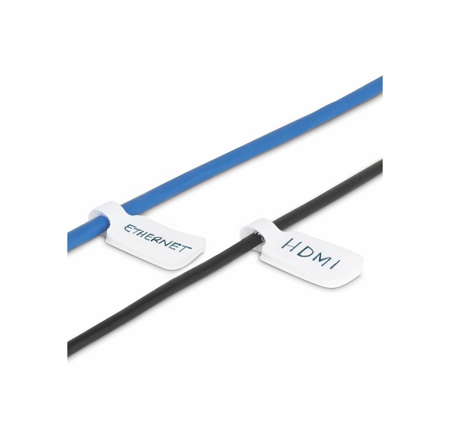 StarTech.com 3.5in (9cm) Cable Labels 100 Pack White Cable/Cord Tags ...
