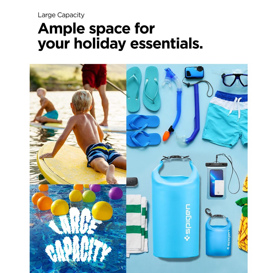 Spigen Aqua Shield WaterProof Dry Bag 20L + 2L A630 - sea blue