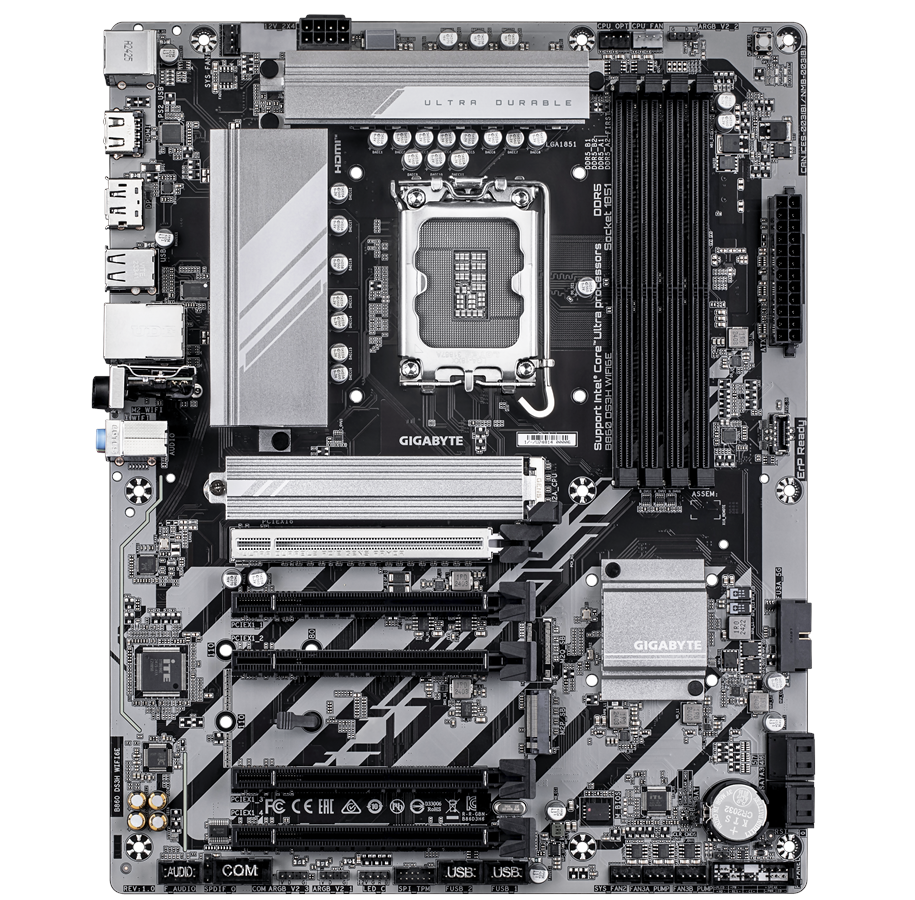 GIGABYTE B860 DS3H WIFI6E Bundkort - Intel B860 - Intel LGA1851 socket ...