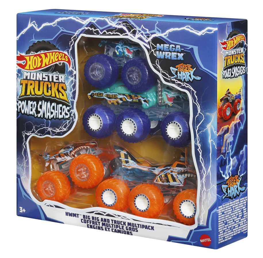 Hot Wheels Monster Trucks Power Smashers - Truck & Big Rig Multipack