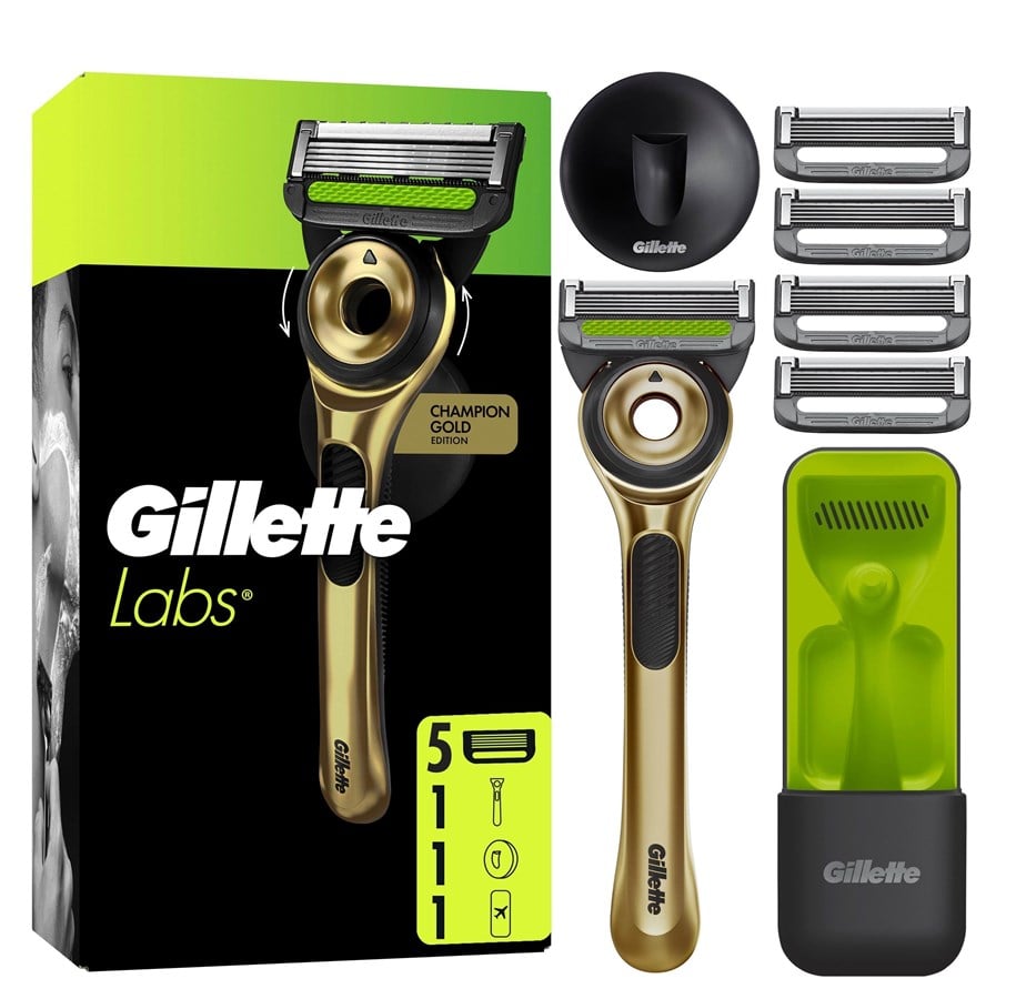 Gillette Labs Razor 5 blades + Hanger Gold | På lager | Billig