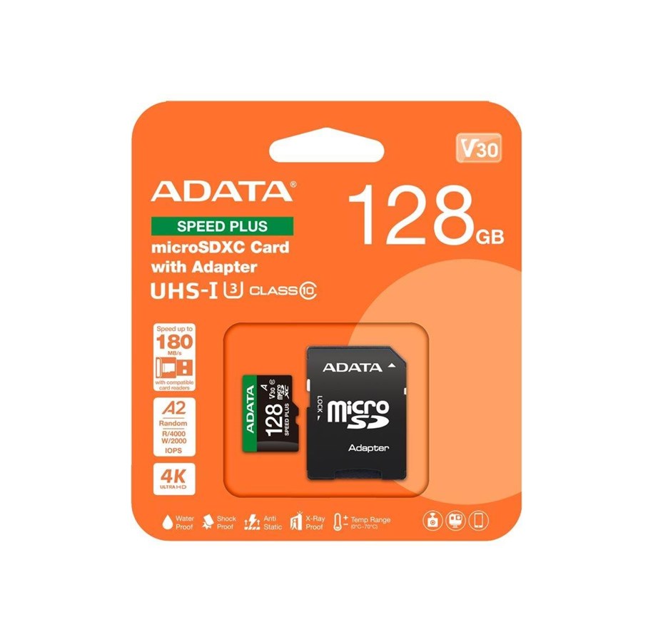 A-Data ADATA SPEED PLUS - flash memory card - 256 GB - SDXC UHS-I