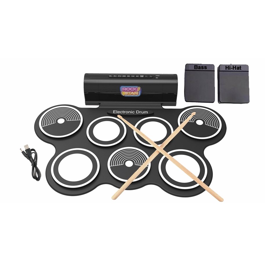 Music Foldable Drum Set Deluxe | På lager | Billig