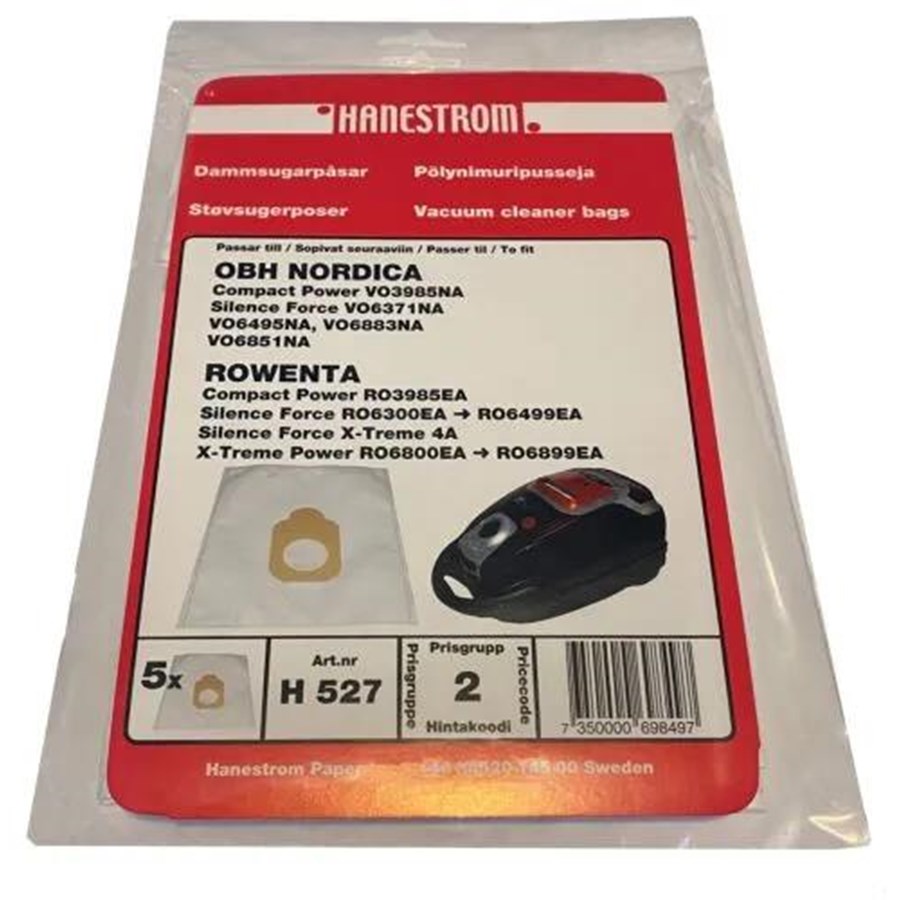 hanestroem Dustbags Støvposer OBH Nordica Silence Force 5Pk | Billig