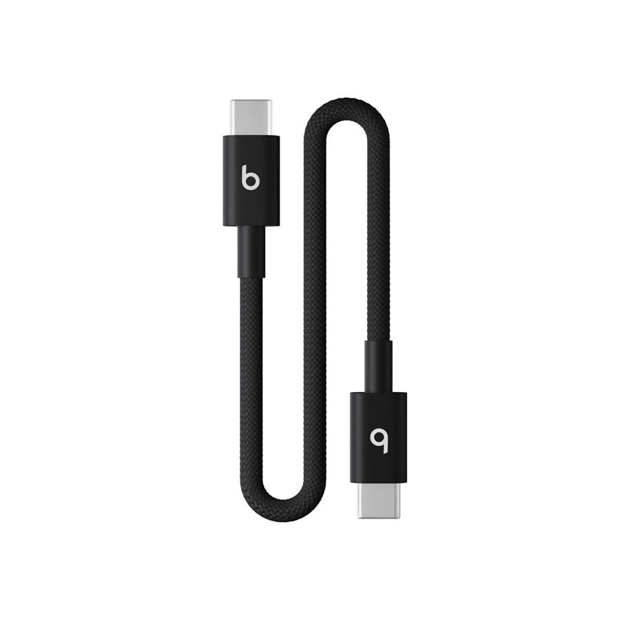 Apple Beats USB‑C to USB‑C Woven Short Cable (20 cm / 8 in.) – Bolt Black