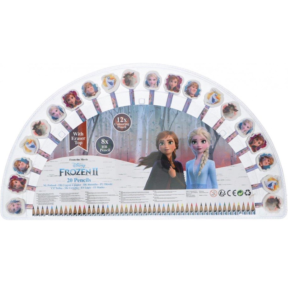 Frozen 20-pack pencils w/eraser toppers | På lager | Billig
