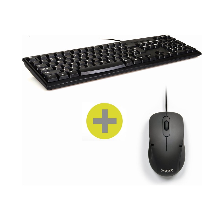 PORT Designs PORT Connect - keyboard and mouse set - QWERTY - US Input ...