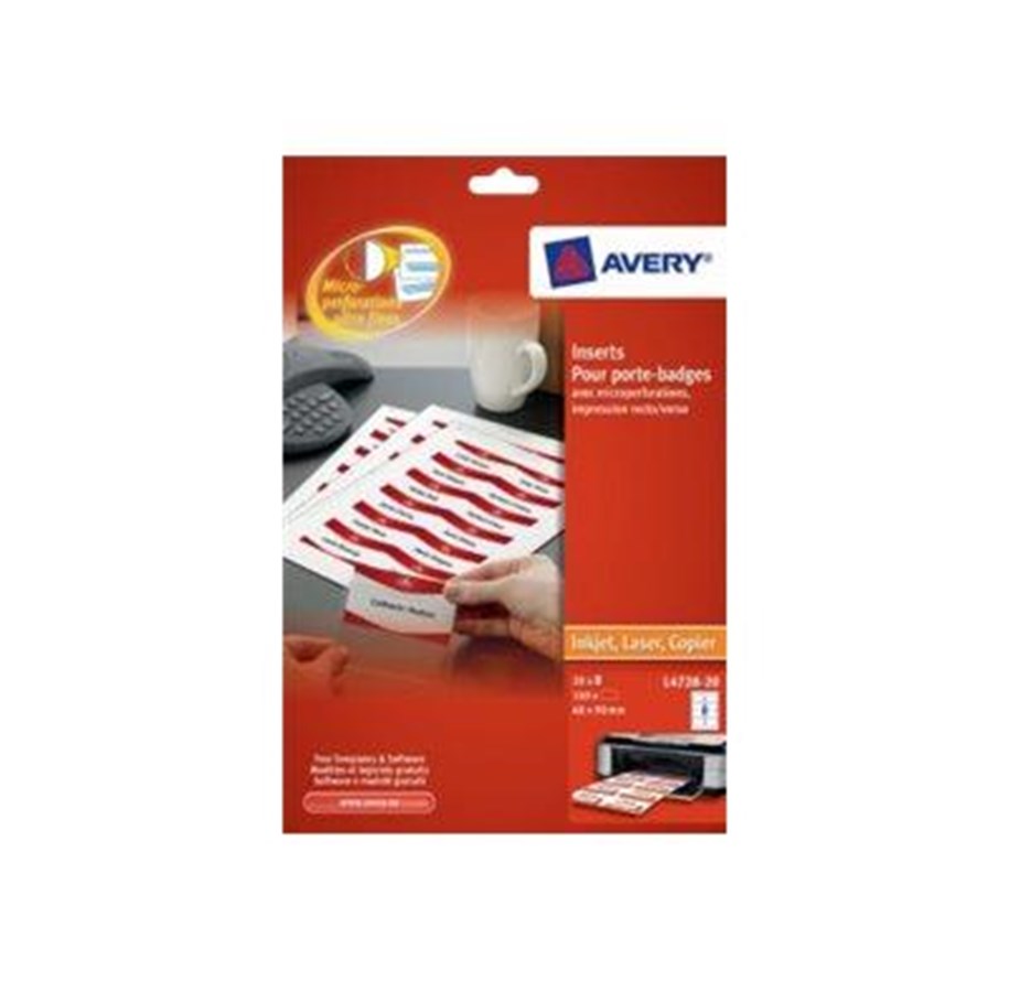 Avery Name Badges Printable inserts - name badge cards - 160 card(s ...