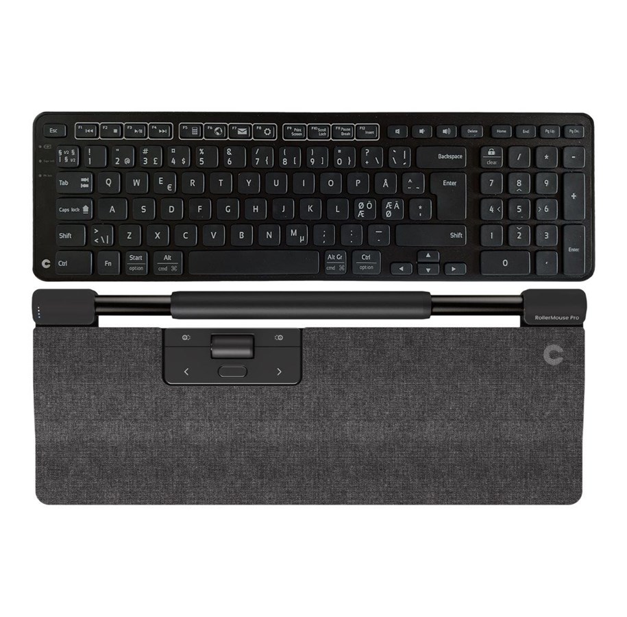 Contour RollerMouse Pro Regular Mørk Grå + Balance Keyboard BK ...