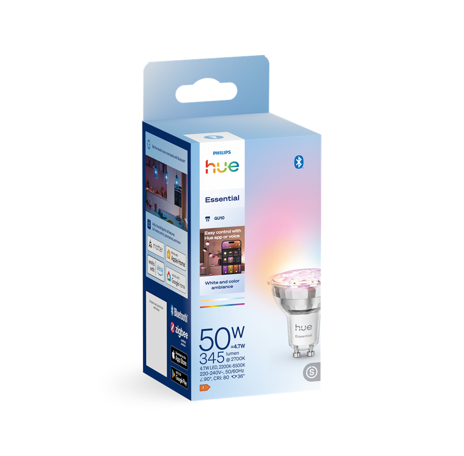 Philips Hue Essential GU10 - spots - 345 lm - 4,7 W - 1-pak | Billig