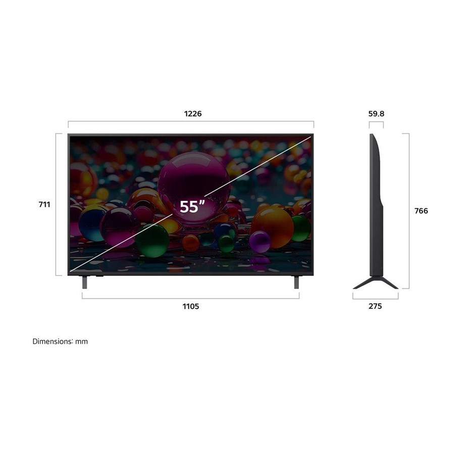 LG 55" Fladskærms TV LED 4K 55UA75006LA UA75 Series - 55" LED-backlit ...