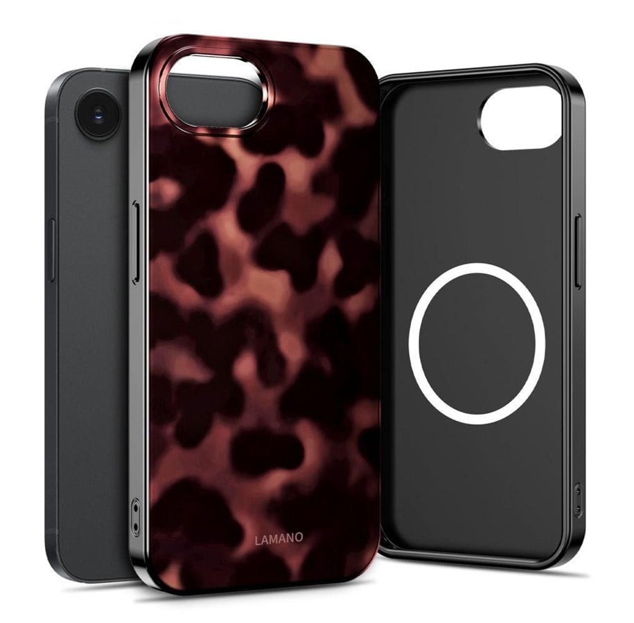 Tech-Protect Lamano MagSafe Case for iPhone 16e / 17e - Black & Brown